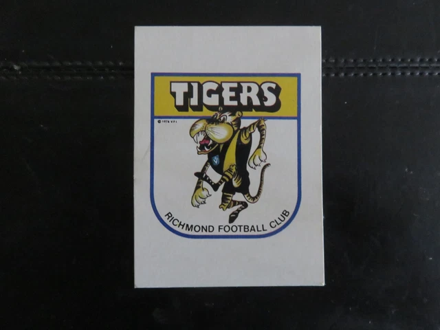 1981 SCANLENS VFL Card. Richmond Checklist. Unmarked. Excellent Plus ...