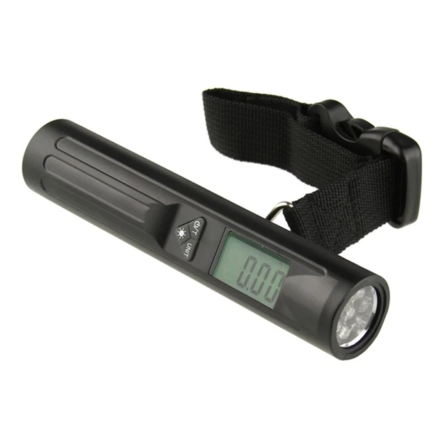 DIGITAL LUGGAGE SCALE with Flashlight Digitial LCD Display Backlight ...