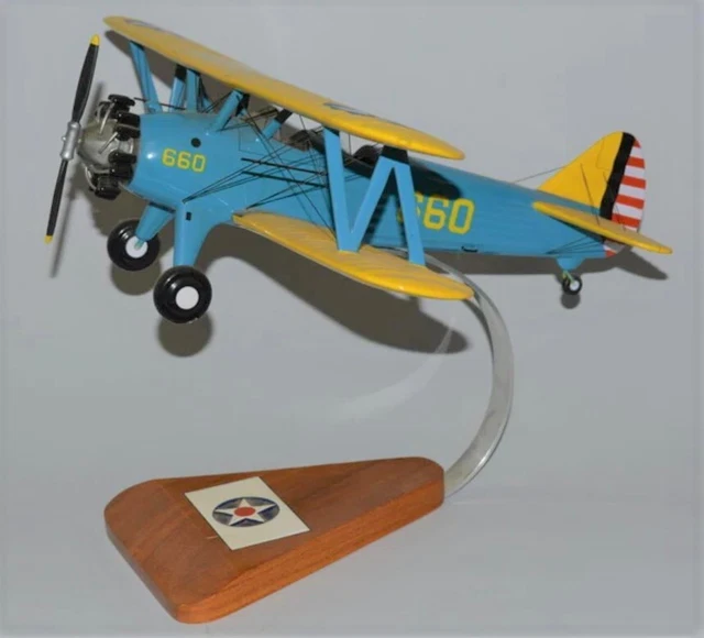 US NAVY BOEING PT-17 Stearman Kaydet Desk Top Display Model 1/24 SC ...