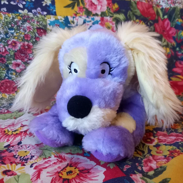 TWEENIES 12& VINTAGE Izzles Soft Toy Plush Purple Dog Logistix Bbc 2001 ...