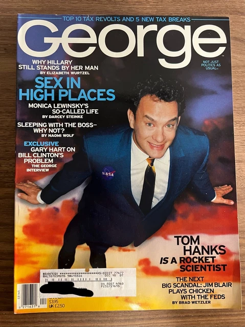 GEORGE MAGAZINE APRIL 1998 Tom Hanks Monica Lewinsky Bill Clinton JFK ...