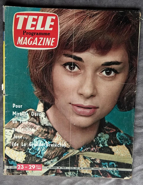 TÉLÉ PROGRAMME MAGAZINE n°261 - Mireille Darc - 1960 EUR 9,00 - PicClick FR