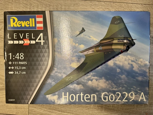 REVELL HORTEN GO229A Bomber WW2 Jet Military Aircraft Model Kit Scale 1 ...