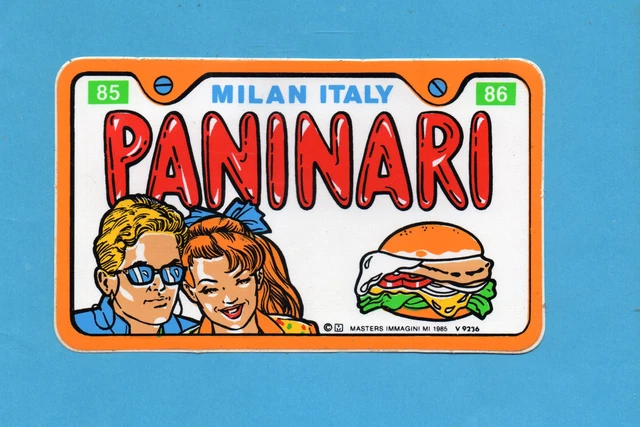 ADESIVO- PANINARA - ORIGINALE MASTERS ANNI '80 (PANINARO)-VINTAGE- cm ...