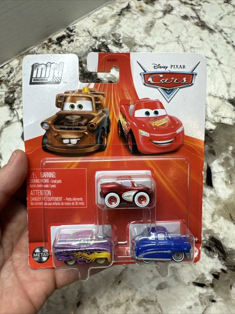 DISNEY PIXAR CARS Mini Racers 3 Pack Cruisin Lightning McQueen Doc ...