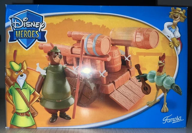 ROBIN HOOD PLAYSET - Little John e Rooster Barrel Wagon - Famosa Disney ...
