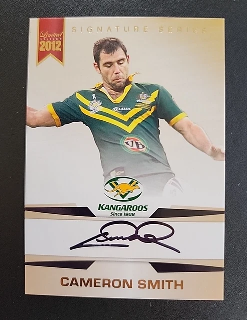 NRL 2012 LIMITED Cameron Smith Signature Card $110.00 - PicClick AU