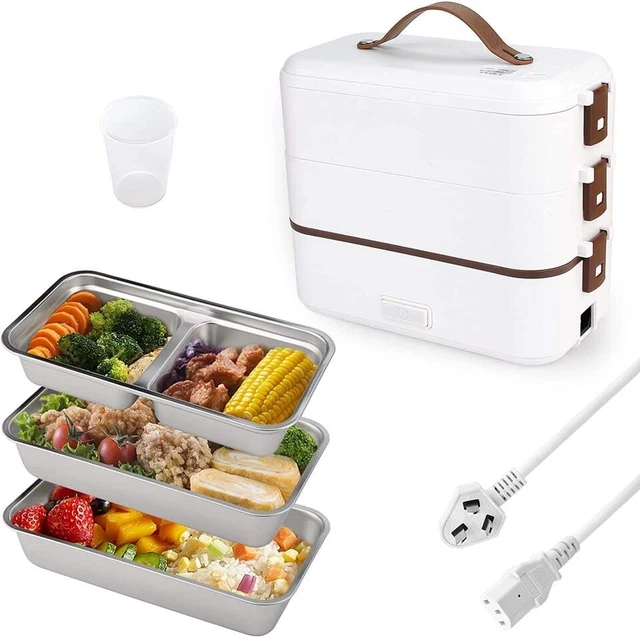 HEATED LUNCH BOX 800 ml Self Cooking Electric Lunch Box, Portable Food ...