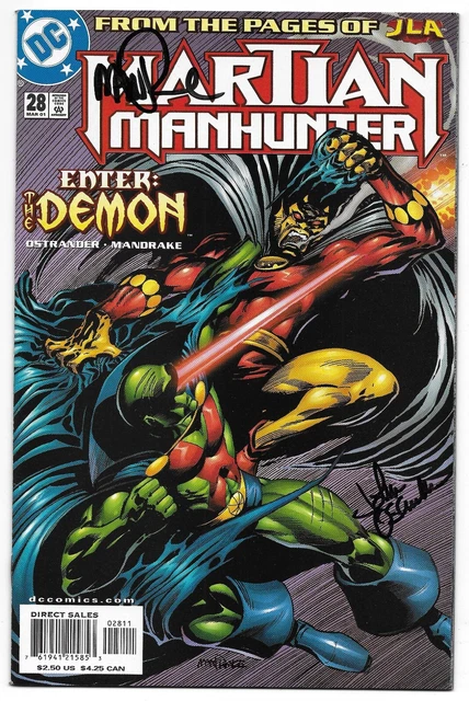 CHASSEUR D'HOMMES MARTIEN 28 signé John Ostrander Tom Mandrake dédicacé ...