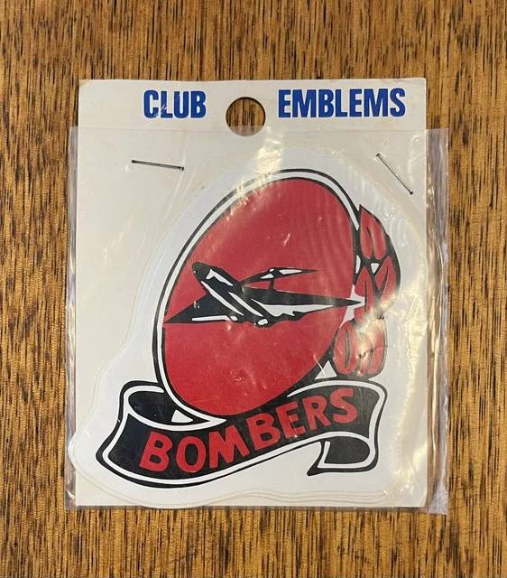 1980S PACK OF 2 x ‘Club Emblem’ foil Stickers - Essendon Bombers - VFL ...