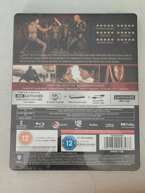 DUNE: PART TWO (HMV Exclusive) Limited Edition 4K Ultra HD Steelbook $72.03 - PicClick CA