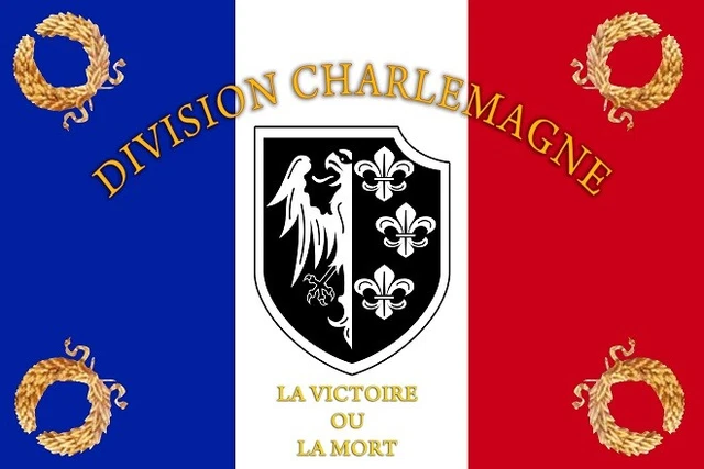 DRAPEAU CHARLEMAGNE LVF FRANCE DIVISION 90 x 150 cm Flag Banner 3 x 5 ...