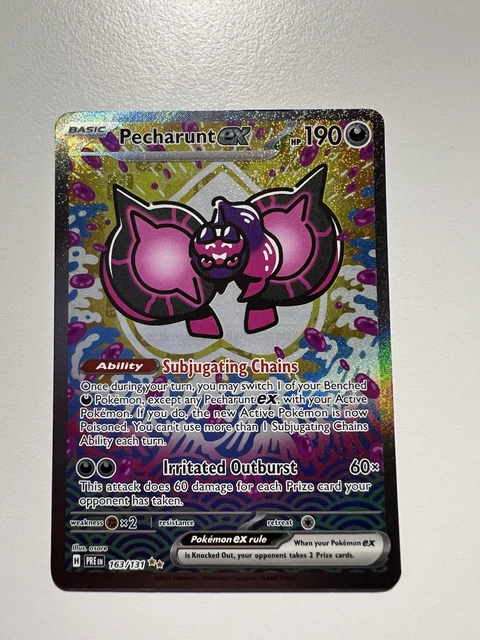 POKÉMON TCG PECHARUNT EX Prismatic Evolutions 163/131 SIR 🚨Read ...