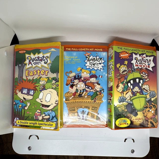 THE RUGRATS VHS LOT x3 Movie Paris Easter Special Nickelodeon Orange ...