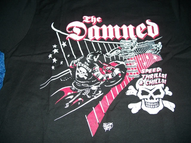 THE DAMNED SPEED Thrills VINCE RAY SHIRT M NEW Misfits GBH Motorhead ...