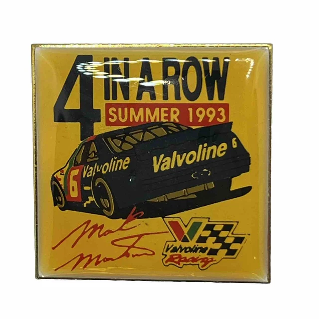MARK MARTIN #4 Valvoline Racing Race Car Driver NASCAR Enamel Lapel Hat ...