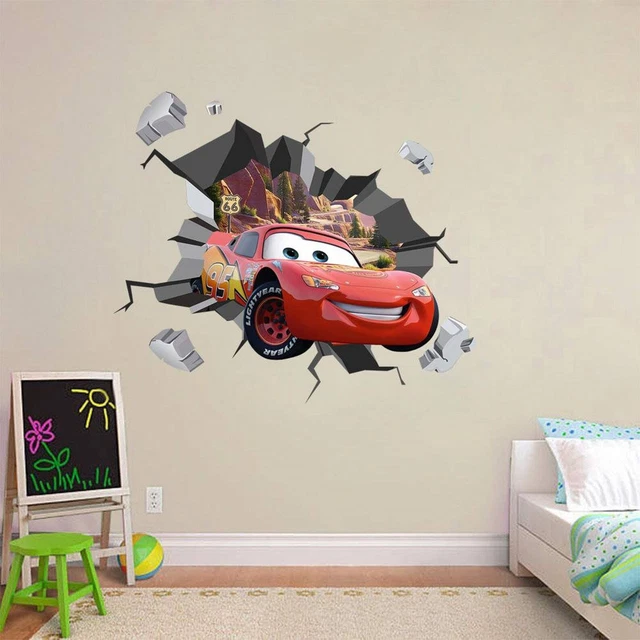 LIGHTNING MCQUEEN CARS Movie 3D Explosion Effect Wall Sticker Decal £3. ...