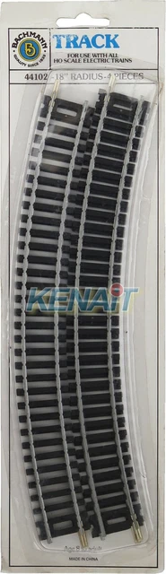 BACHMANN HO SCALE 18" Radius Curved Track, 4 Pieces per Card, No ...