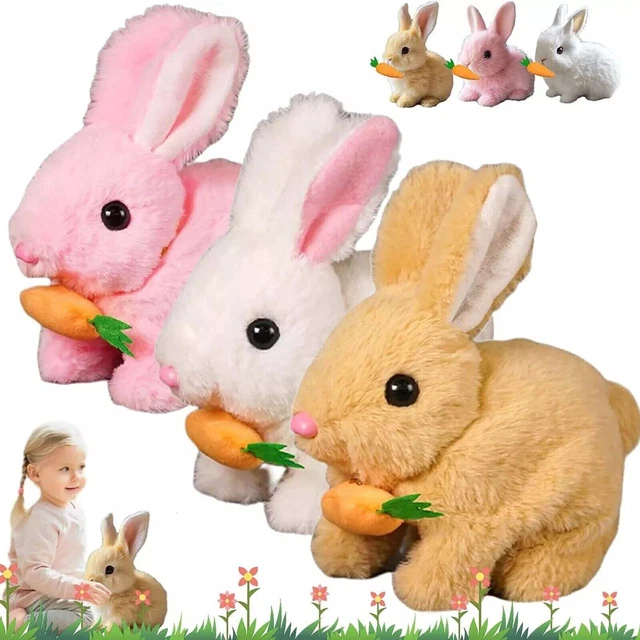 NEW REALISTIC ROBOT Bunny Toys Lifelike Fluffy Rabbit Toy, Jumping ...