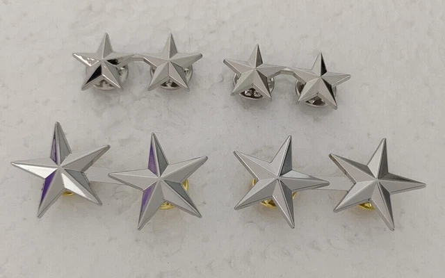 TWO PAIR OF WW2 US Army Officer 2 Star Major General Rank Badges Pin ...