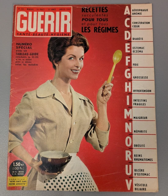 GUERIR / HEAL French Magazine 1960 - 60s RARE Vintage Health Beauty ...