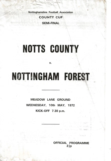 Notts County V Forest FOR SALE! - PicClick UK