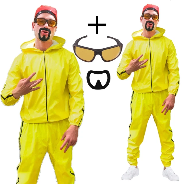 90S 00S ALI G Rapper Fancy Dress Gangster Costume Hooded Tracksuit ...