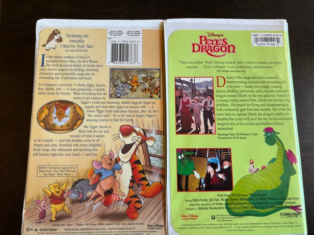 VINTAGE DISNEY VHS Tape Lot The Tigger Movie & Pete's Dragon £5.32 ...