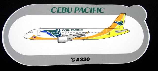 PROMOTIONAL STICKERS CEBU Pacific Philippines Airbus A320 Aircraft ...