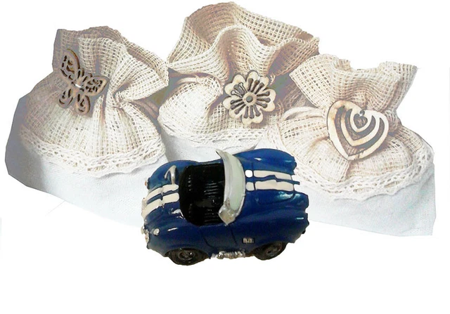 BOMBONIERA BATTESIMO COMUNIONE cresima Matrimonio segnaposto auto ...