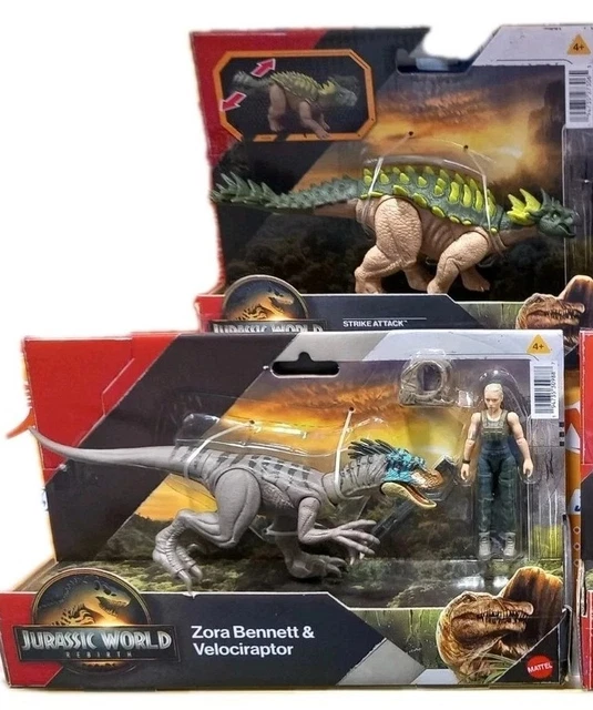 JURASSIC WORLD REBIRTH Zora Bennett & Veloceropter with Yuxisaurus Dino ...