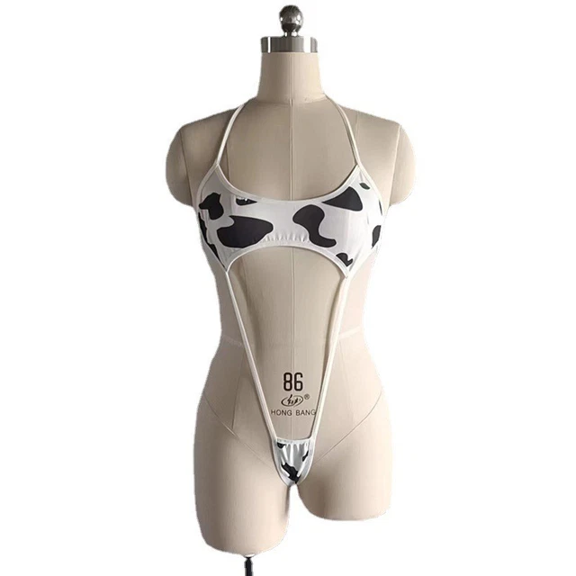 New Cow Sexy Cosplay Costume Maid Anime Bikini Swimwear Clothing Bra