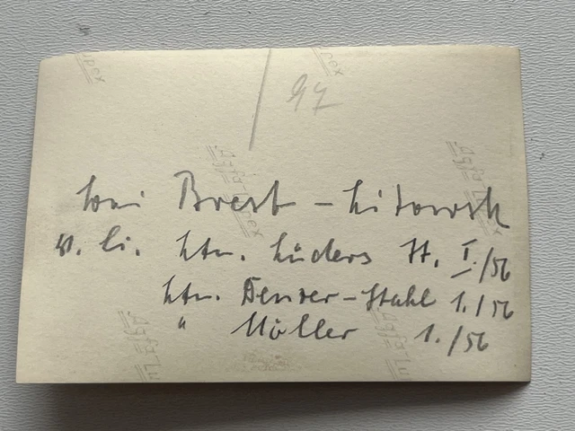 FOTO BREST LITOWSK 1939, Leutnant Lüders, Denzer-Stahl und Müller EUR 3 ...