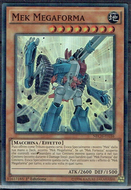 CARTA YU-GI-HO NECH Mek Megaforma It036 Super Rara 1°Edizione EUR 5,00 ...
