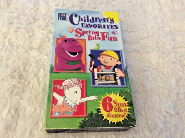 CHILDREN’S FAVORITES “SPRING Into Fun” VHS 2004 Barney BOB BUILDER ...