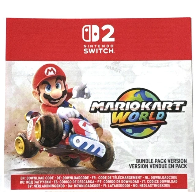 MARIO KART WORLD Game (Digital/Code) - Nintendo Switch 2 (from bundle ...