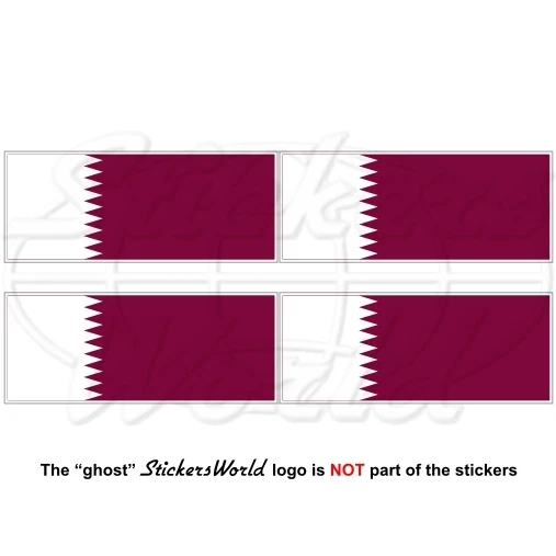 QATAR NATIONAL FLAG State of Qatar Ensign, Qatari Bumper-Helmet ...