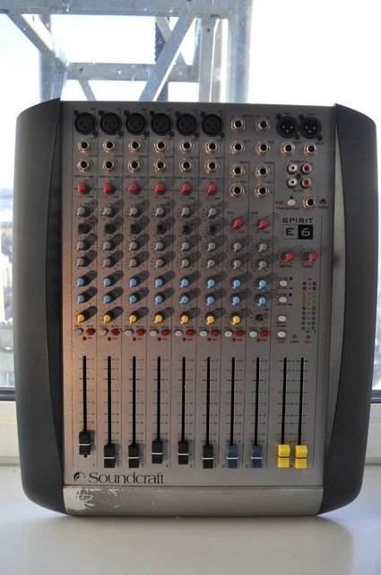 SOUNDCRAFT SPIRIT E6 E 6 Mixing Desk/Console Microphone/Line/AUX Inputs ...
