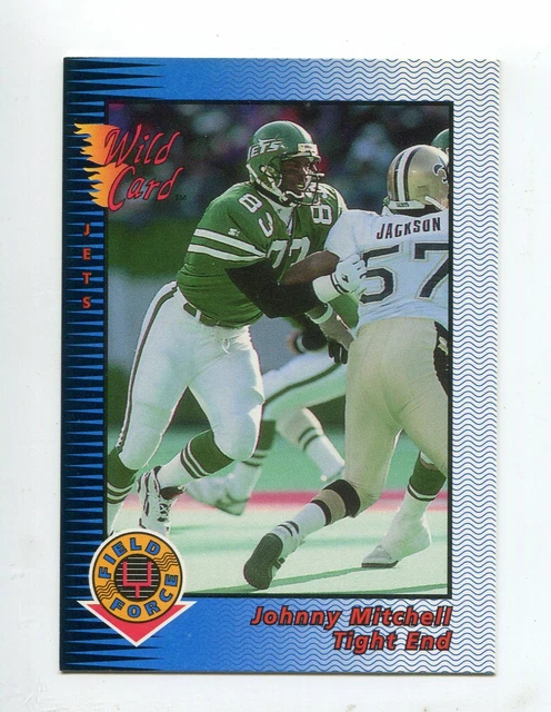 1993 WILD CARD Field Force #83 Johnny Mitchell Nebraska / Jets de New ...