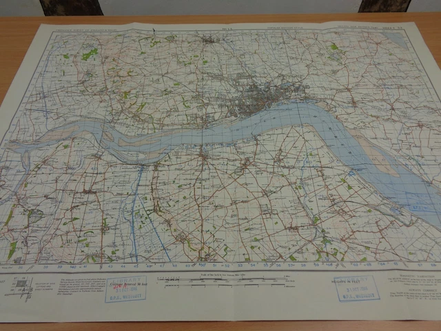 WW2 MAP OF "HULL" with SECRET ROCKET BASE INK STAMP (V1 & V2 ROCKETS) £ ...