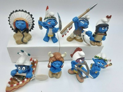 TOP! 8 INDIANS Smurfs/Native Americans-Series 2007-SMURF Pitufo £54.85 ...