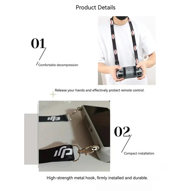 REMOTE CONTROLLER NECK Strap for DJI RC RC 2 RC Pro Mini 4 3 Air 2 ...
