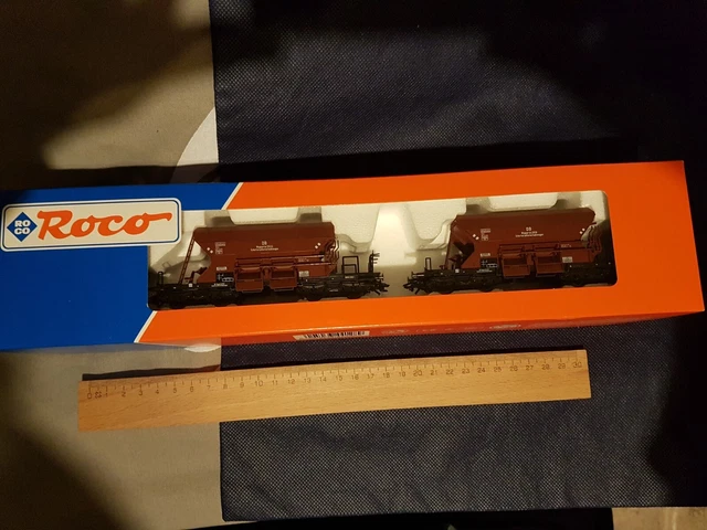 ROCO 44128 WAGENPACKUNG Schotterselbstentladewagen der DB , 1:87, Neu ...