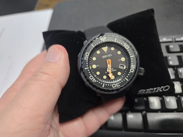 SEIKO TUNA PROSPEX - SNE577 Solar - All Black Tuna Diver - Nuovo con ...