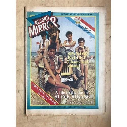 SPANDAU BALLET RECORD MIRROR MAGAZINE AUG 1 1981 SPANDAU BALLET COVER ...
