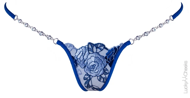 BLUE LAGOON LUXURY Mini Micro G-String Thong by Lucky Cheeks EUR 65,41 ...