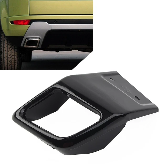 BLACK REAR BUMPER Exhaust Tube Trim For Land Rover Range Rover Evoque ...