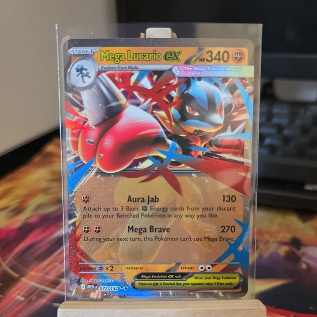 POKÉMON TCG MEGA Lucario EX 077/132 Double Rare Holo Card £4.00 ...