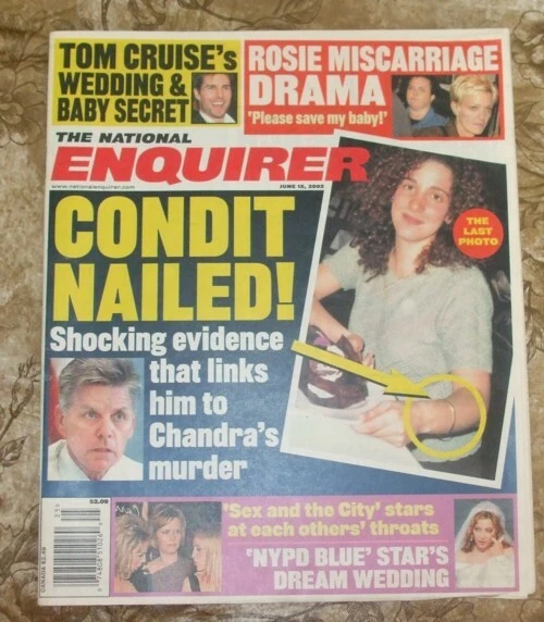 NATIONAL ENQUIRER MAGAZINE CHANDRA LEVY June 18 2002 Gary Condit CHRIS ...