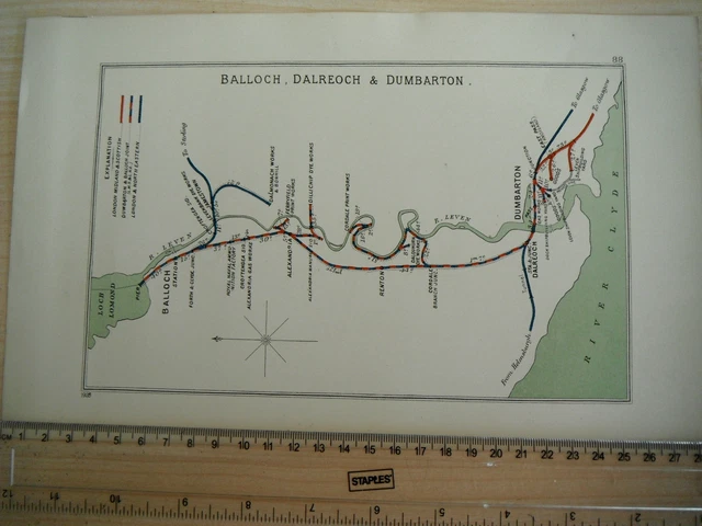 BALLOCH RENTON ALEXANDRIA Dalreoch Dumbarton Clyde Loch Lomond Railway ...